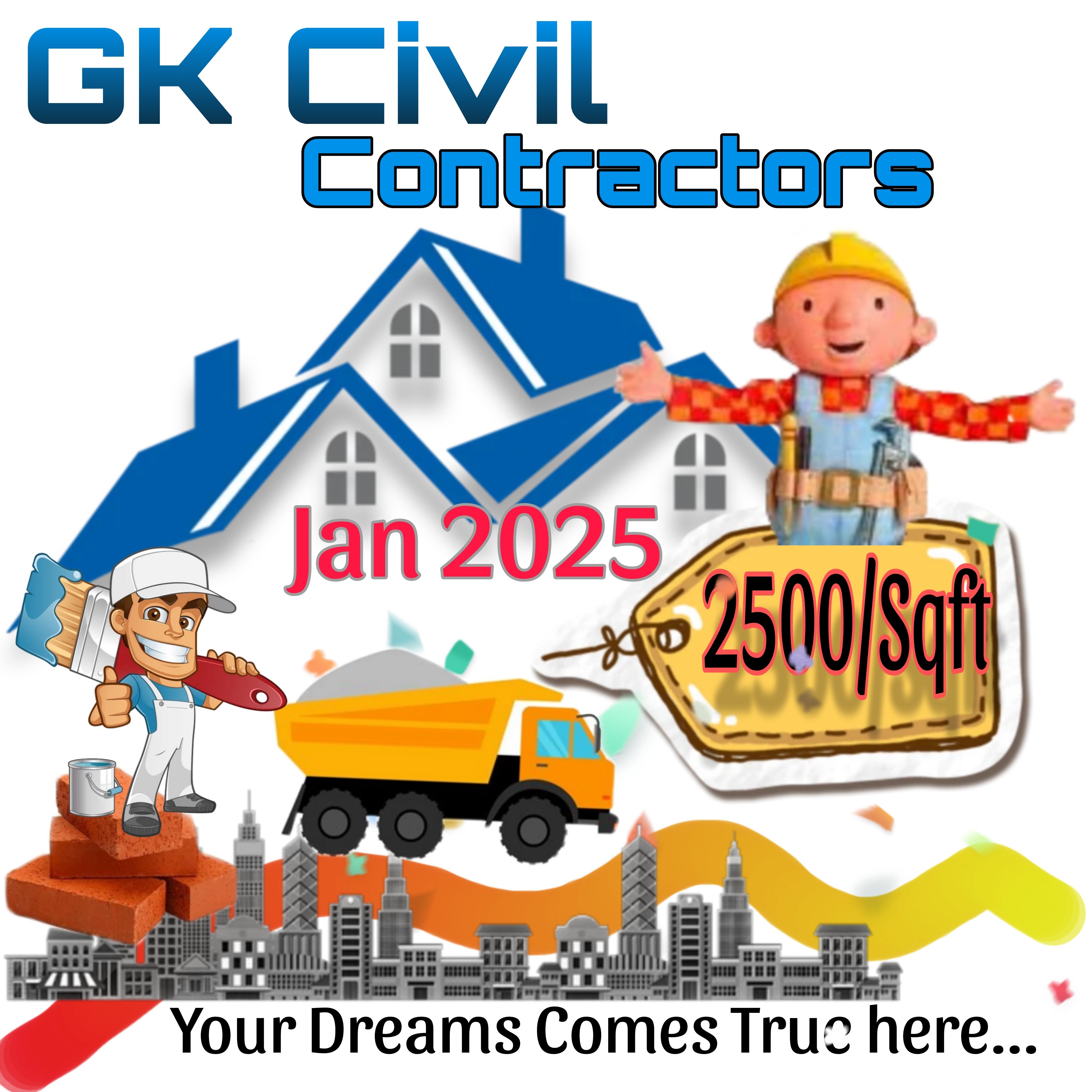 GK Civil Contractors - Constructions - Vadapalani | Vkno - We Know